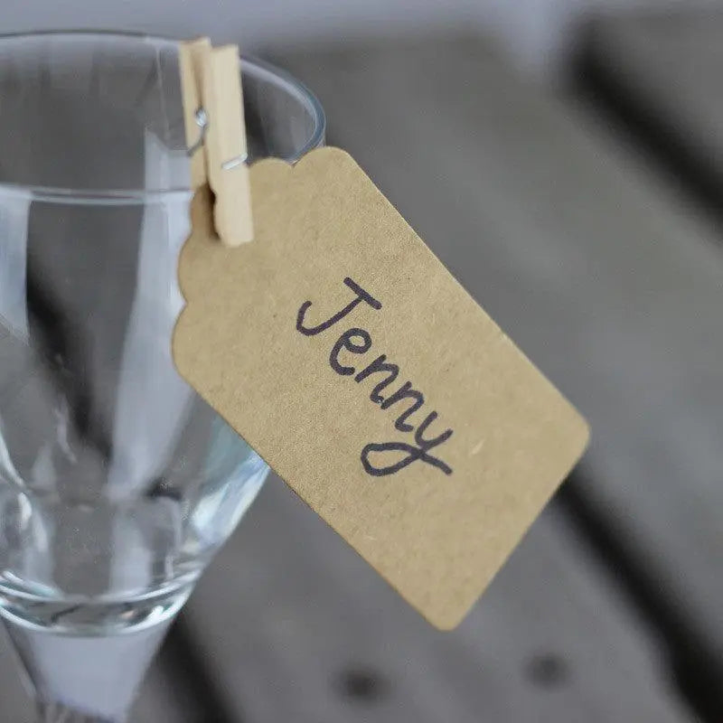 Retro Cardboard Tags - 20 Pieces | My Wedding Store