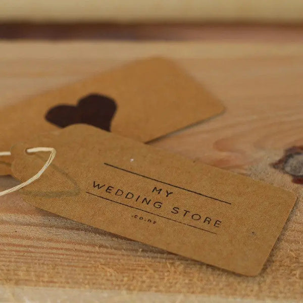 Retro Cardboard Tags - 20 Pieces | My Wedding Store